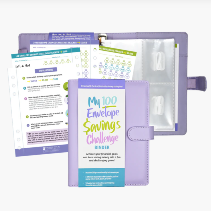 My 100 Envelope Savings Challenge Binder – Clover & Arrow