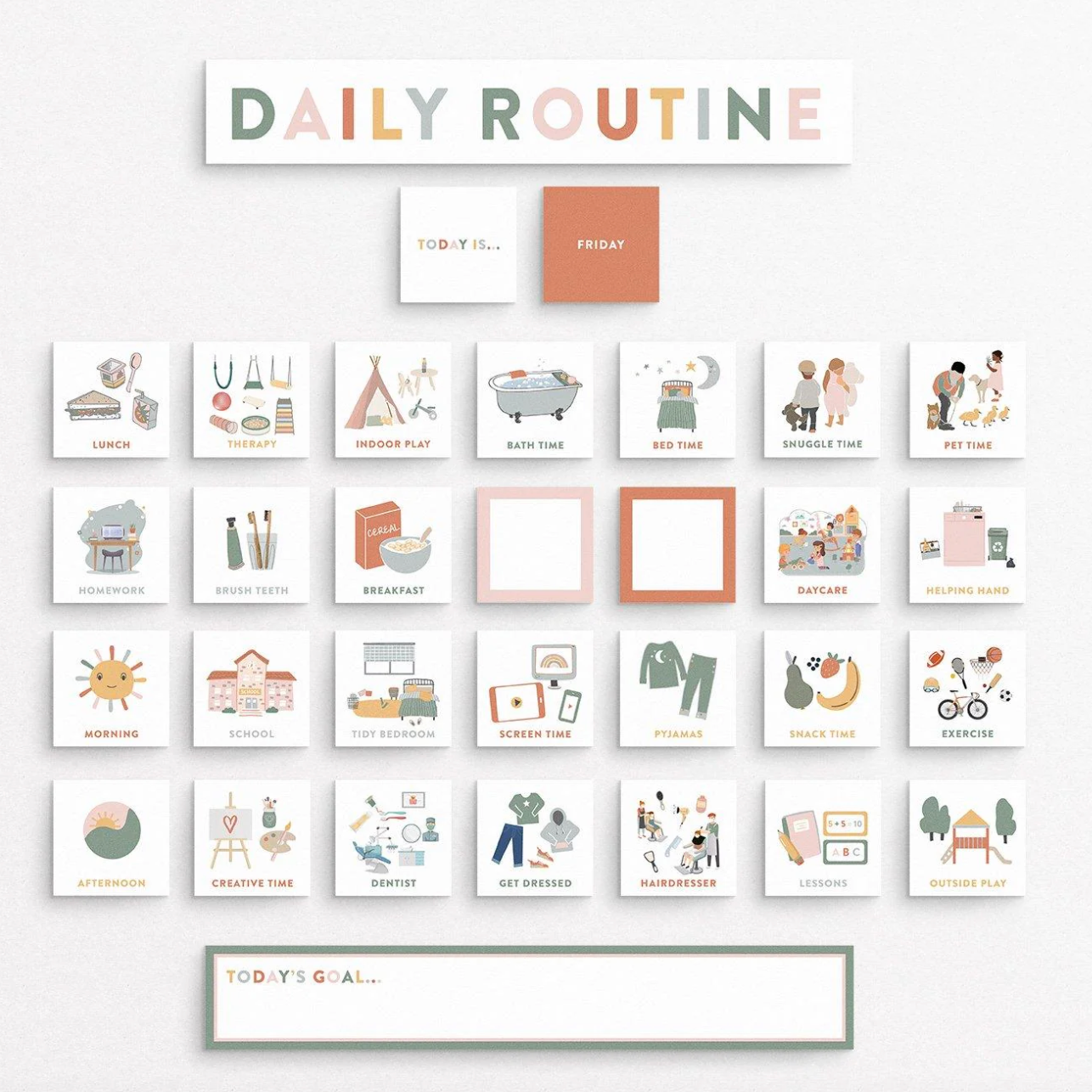Kids Daily Routine Magnets – Clover & Arrow